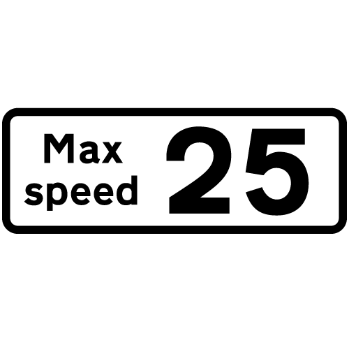 Advisory speed 25mph. Diag 513.2v3 – Safety Sign Warehouse