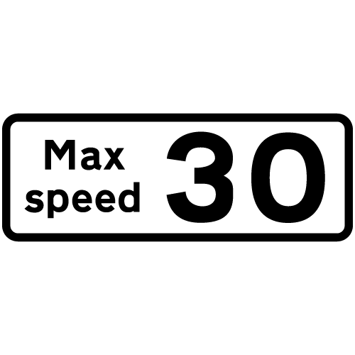 Advisory speed 30mph. Diag 513.2v4 – Safety Sign Warehouse
