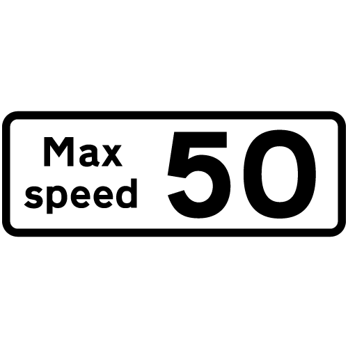 Advisory speed 50mph. Diag 513.2v6 – Safety Sign Warehouse