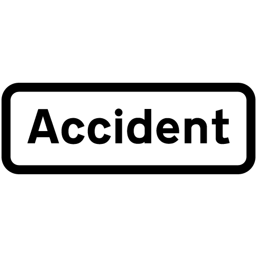 Accident supplementary sign Diag 563 – Safety Sign Warehouse