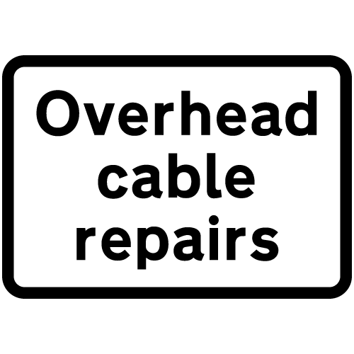 Overhead cable repairs. Diag 563v10 – Safety Sign Warehouse