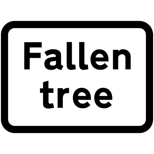 Fallen tree. Diag 563v6 – Safety Sign Warehouse