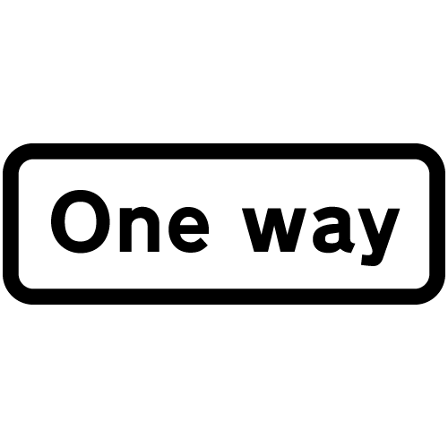 One-way traffic. Diag 607 – Safety Sign Warehouse
