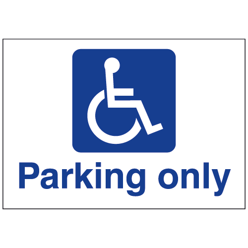 Disabled Parking Only sign – Ref: cp3 – Safety Sign Warehouse