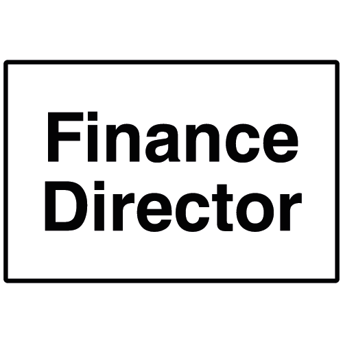 Finance Director sign – Ref: cp56 – Safety Sign Warehouse