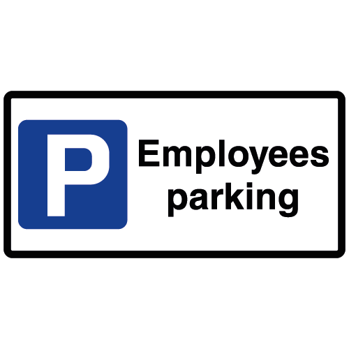 Employees parking sign – Ref: cp73 – Safety Sign Warehouse