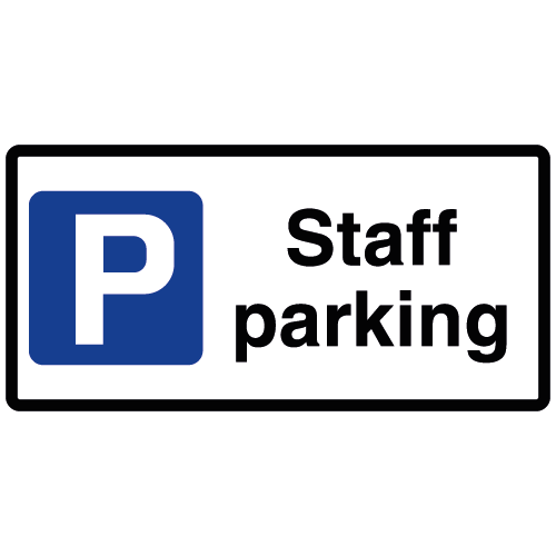 Staff parking sign – Ref: cp77 – Safety Sign Warehouse