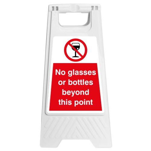 No Glasses or Bottles Beyond This Point sign – Ref: w891 – Safety Sign ...