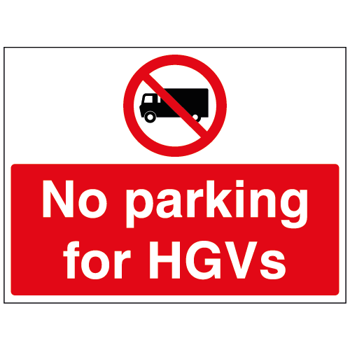 No Parking for HGVs sign – Ref: tr15 – Safety Sign Warehouse