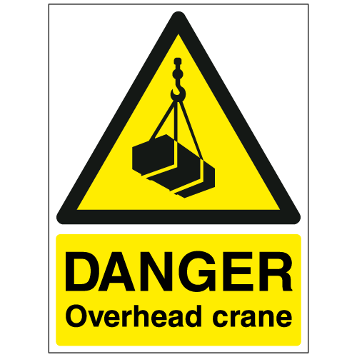 Danger Overhead cranes sign – Ref: w17 – Safety Sign Warehouse