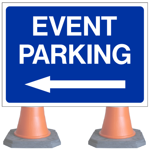 Event Parking Left Arrow cone sign – cns 60 (cone sold separately ...