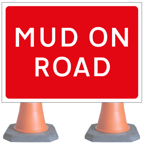 Mud On Road cone sign – cns 7010v10 (cone sold separately) – Safety ...