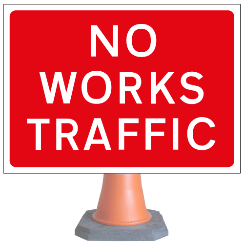 No Works Traffic cone sign – cns 7301v2 (cone sold separately) – Safety ...