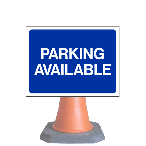 Parking available cone sign – cns57 (cone sold separately) – Safety ...