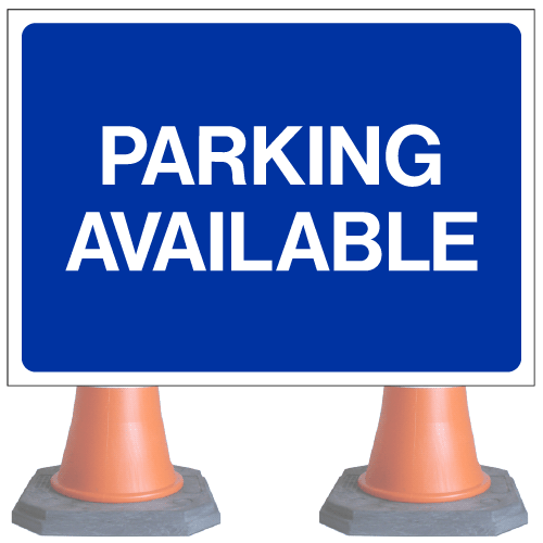 Parking available cone sign – cns57 (cone sold separately) – Safety ...