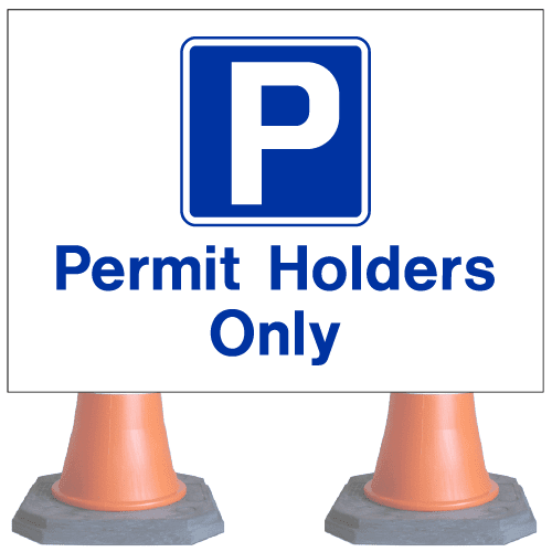 Permit holders only cone sign – cns80 (cone sold separately) – Safety ...