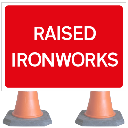 Raised Ironworks cone sign – cns 204 (cone sold separately) – Safety ...
