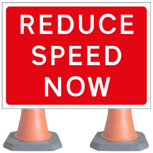 Reduce Speed Now cone sign – cns 511 (cone sold separately) – Safety ...