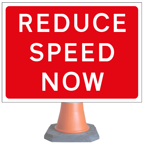 Reduce Speed Now cone sign – cns 511 (cone sold separately) – Safety ...