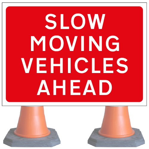 Slow moving vehicles ahead cone sign – cns 7010v14 (cone sold ...