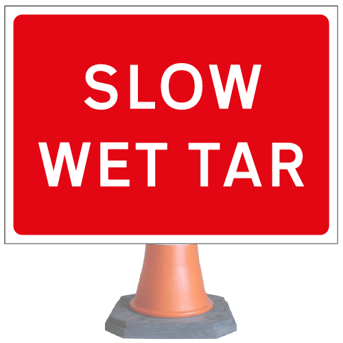 Slow Wet Tar cone sign – cns 7010.1 (cone sold separately) – Safety ...
