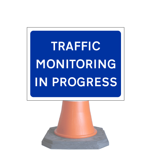 Traffic monitoring in progress cone sign – cns87 (cone sold separately ...