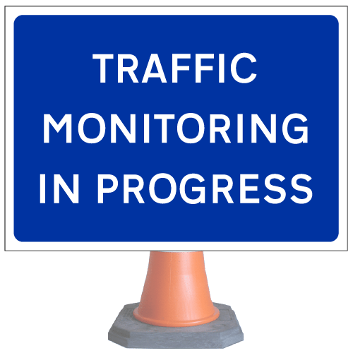 Traffic monitoring in progress cone sign – cns87 (cone sold separately ...