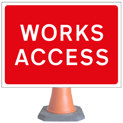 Works Access cone sign – cns 7301 (cone sold separately) – Safety Sign ...