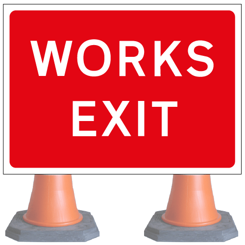 Works Exit cone sign – cns 7302 (cone sold separately) – Safety Sign ...