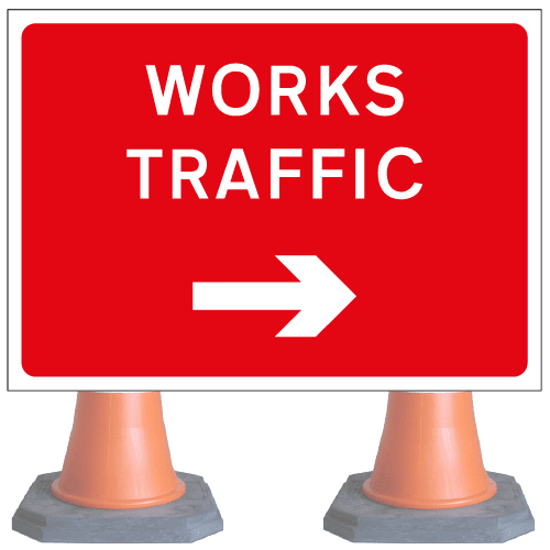 Work Traffic arrow Right cone sign – cns 211 (cone sold separately ...