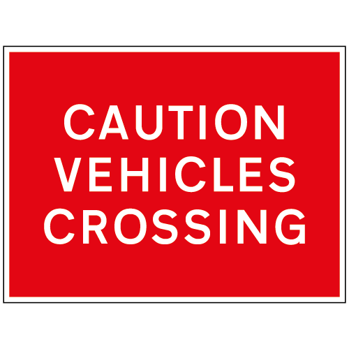 Caution Vehicles Crossing sign – Ref: tc12 – Safety Sign Warehouse