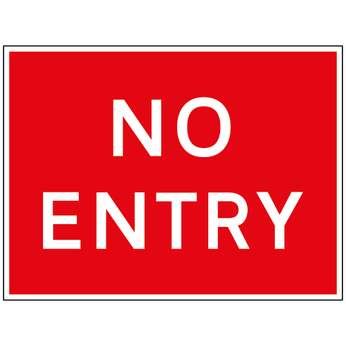 No Entry sign – Ref: tc19 – Safety Sign Warehouse