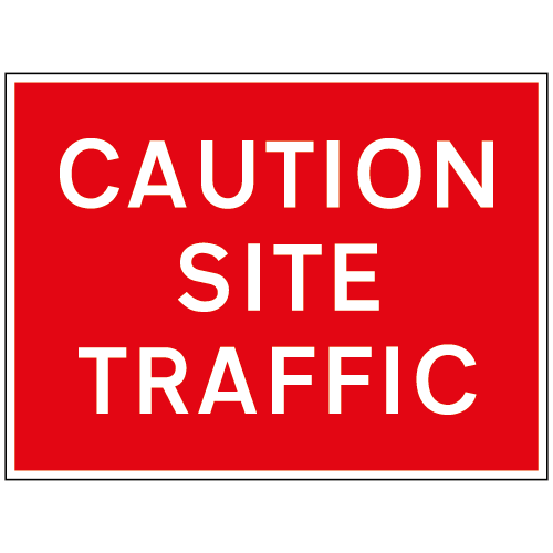 Caution Site Traffic sign – Ref: tc23 – Safety Sign Warehouse