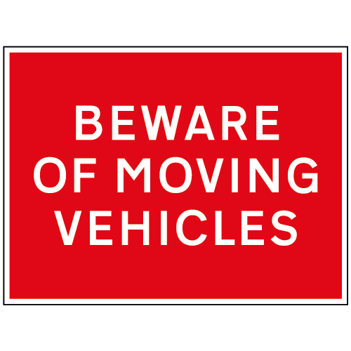 Beware of moving vehicles sign – Ref: tc60 – Safety Sign Warehouse