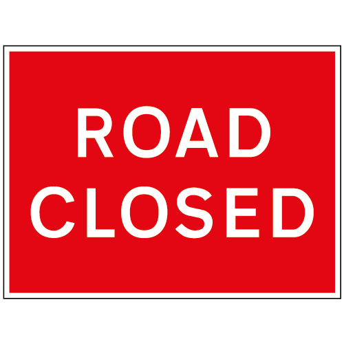 Road Closed sign – Ref: tc6 – Safety Sign Warehouse