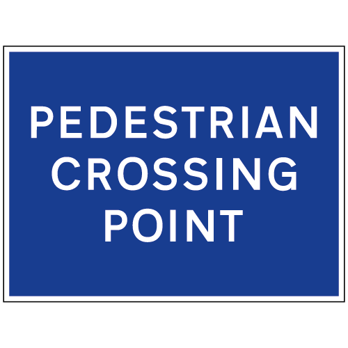 Pedestrian Crossing Point sign – Ref: tc71 – Safety Sign Warehouse