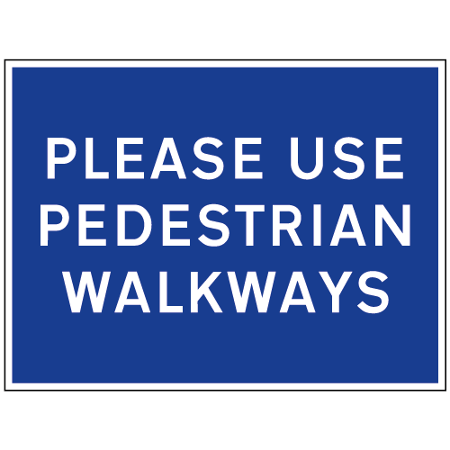 Please use pedestrian walkways sign – Ref: tc76 – Safety Sign Warehouse