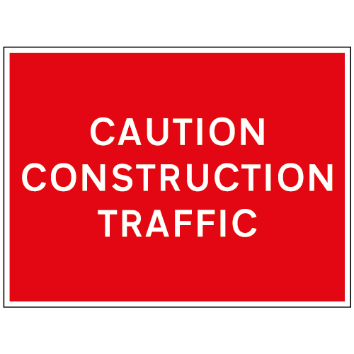 Caution Construction Traffic sign – Ref: tc8 – Safety Sign Warehouse