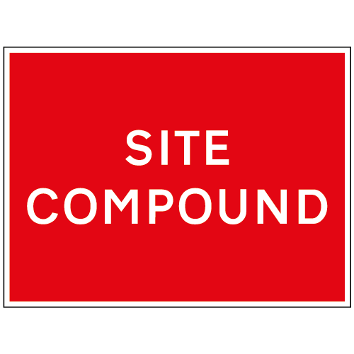 Site Compound (landscape) sign – Ref: tc98 – Safety Sign Warehouse