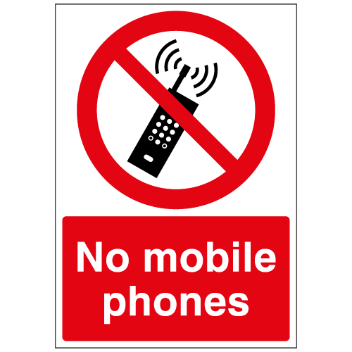 No Mobile Phones sign – Ref: nomobile – Safety Sign Warehouse