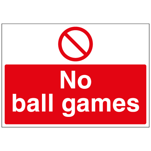 No ball games sign – Ref: p119 – Safety Sign Warehouse