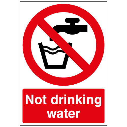 Not drinking water sign – Ref: p138 – Safety Sign Warehouse