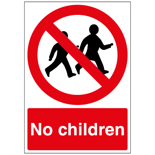 No Children sign – Ref: p23 – Safety Sign Warehouse