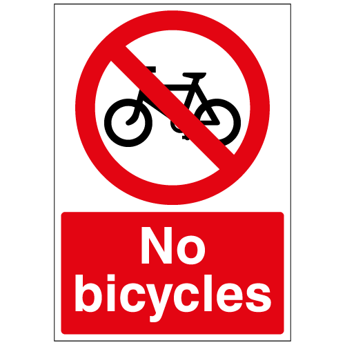 No bicycles sign – Ref: p295 – Safety Sign Warehouse