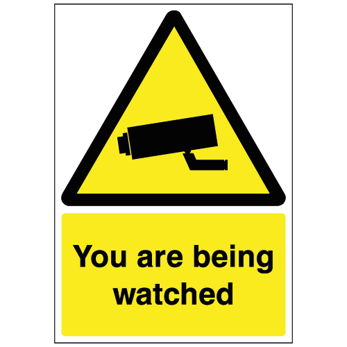You are being watched sign – Ref: se17 – Safety Sign Warehouse