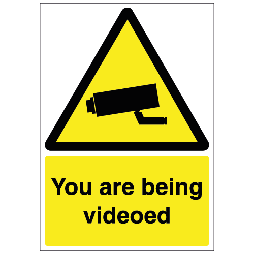 You are being videoed sign – Ref: se6 – Safety Sign Warehouse