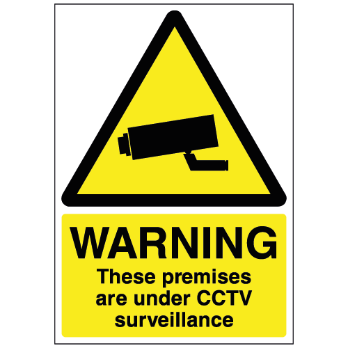 Warning these premises are under CCTV surveillance sign – Ref: w232 ...