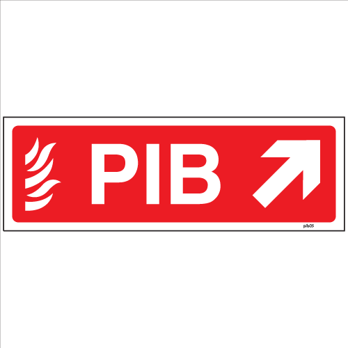 PIB Arrow Up Right sign – Ref: pib05 – Safety Sign Warehouse